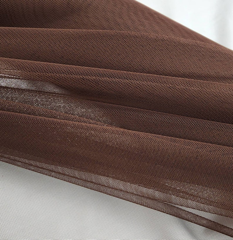 BROWN English Netting Fabric by the Yard - Lightweight Net - Stretch ...