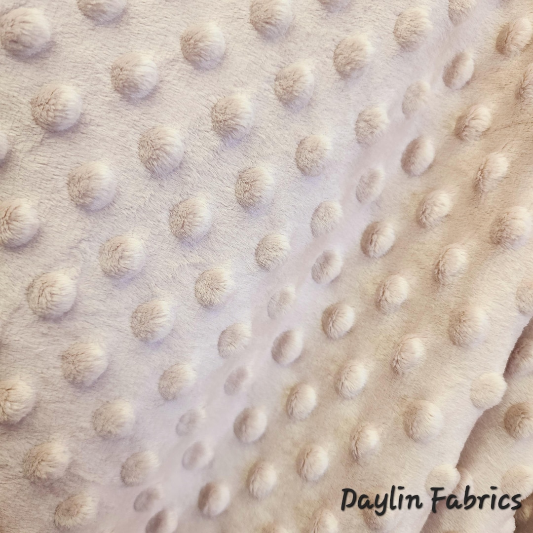 Light Khaki Rich Embossed Dimple Dots Soft Velvety Minky Fabric for ...