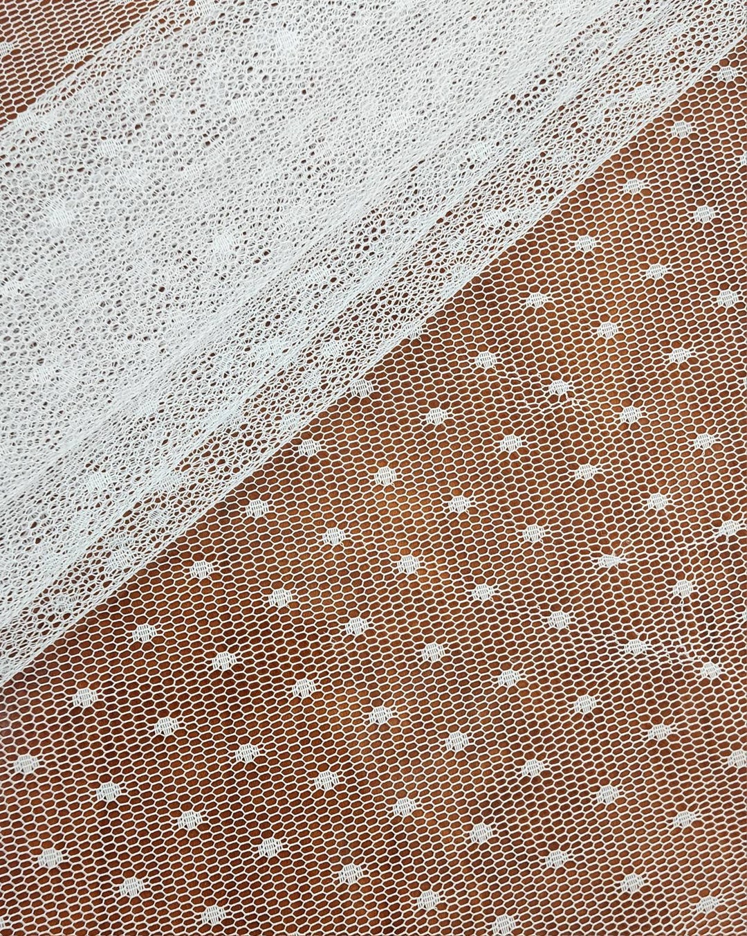 White Point D'esprit Swiss Dot Veiling Fabric, 58" Wide Polka Dots ...