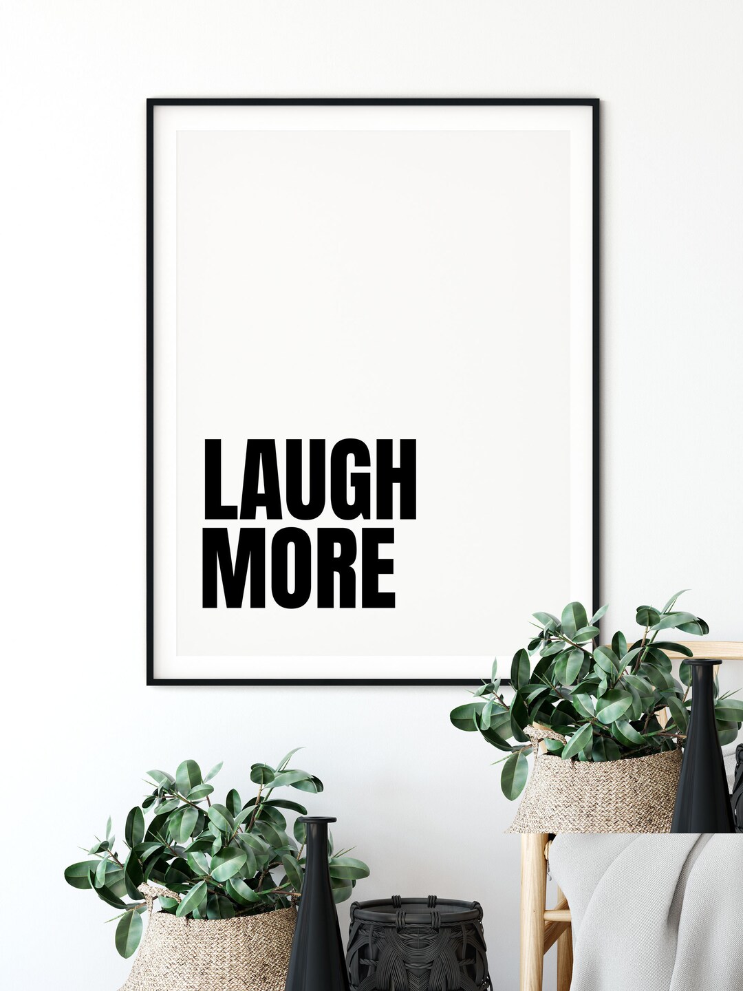 Laugh More Print | Decor for Inspiration | Instant Laugh More Download ...