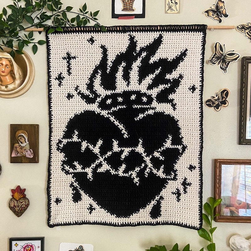 Sacred Heart Pattern - Etsy