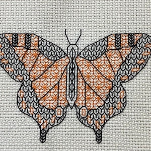 Vibrant Wings Blackwork Butterfly Pattern Set - Etsy