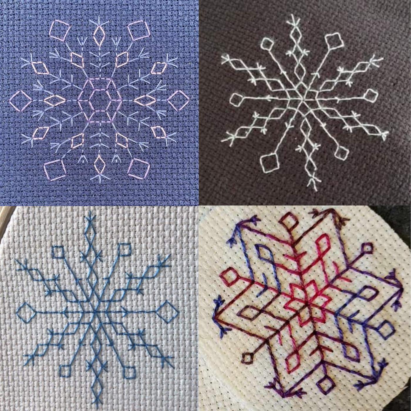 8 Six-sided Blackwork Snowflakes - Etsy