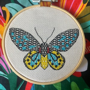 Vibrant Wings Blackwork Butterfly Pattern Set - Etsy