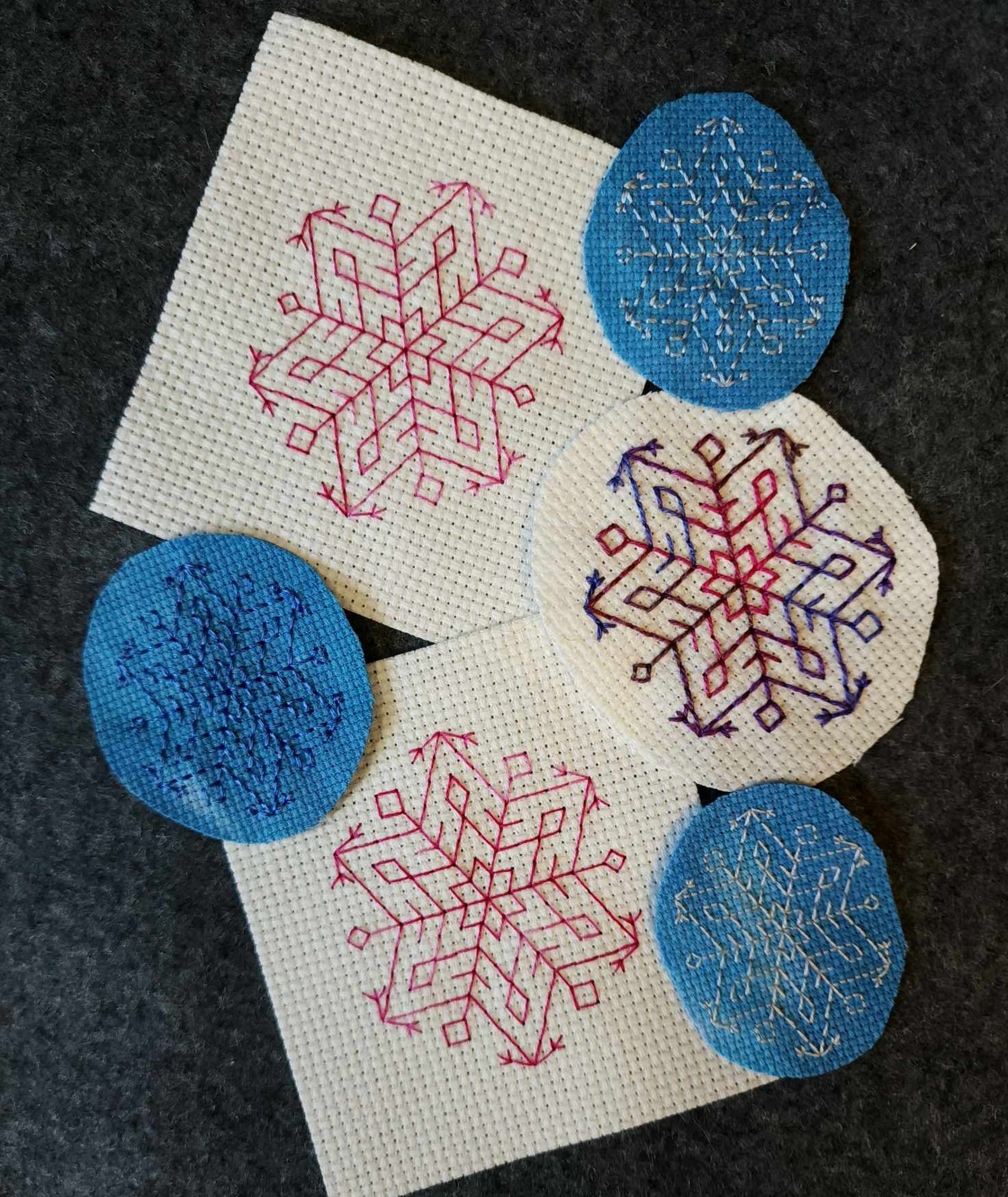 8 Six-sided Blackwork Snowflakes - Etsy