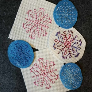 8 Six-sided Blackwork Snowflakes - Etsy