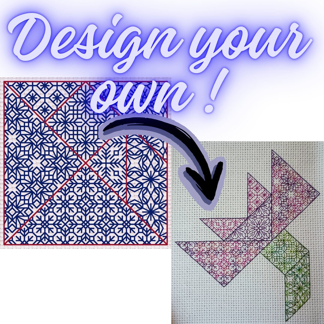 Design Your Own Blackwork Tangrams - Etsy