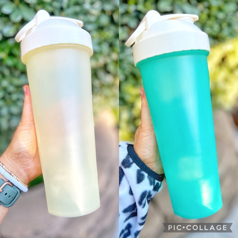 Teal Color Changing Shaker Bottle Customized Grey Colors available ...