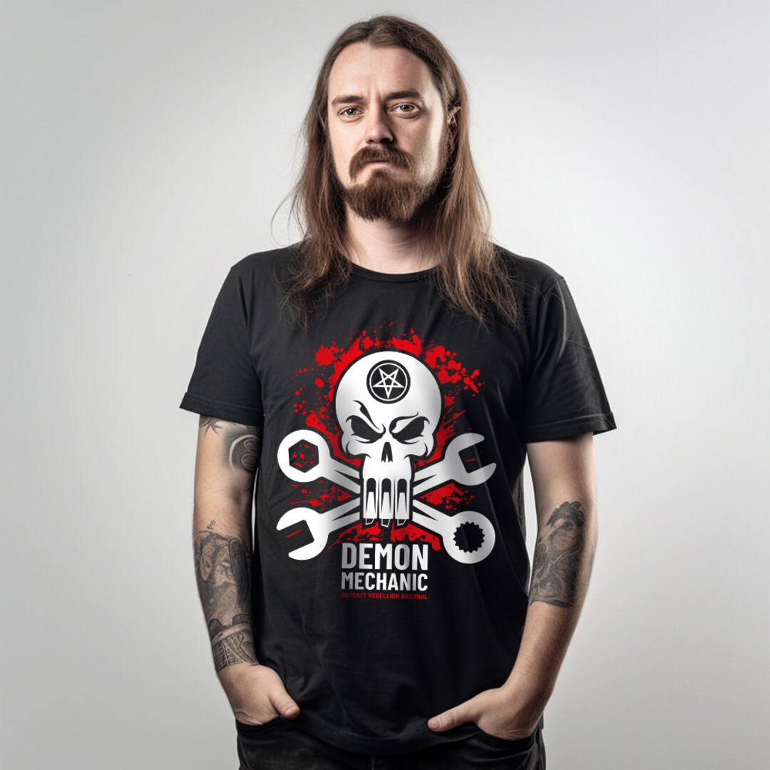 Men's Demon Mechanic Tshirt - Etsy