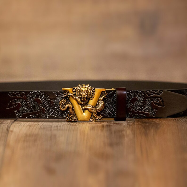 Chinese Dragon Genuine Cow Skin Leather Belt. Three Belt - Etsy