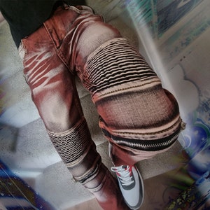 Men's Blood Apocalypse Stretch Denim Biker Jeans Slim Loose Tapered Fit ...