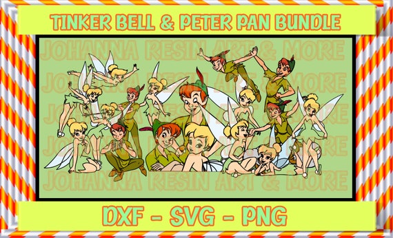 Tinker Bell & Peter Pan Bundle Png Svg Dxf Format of Images - Etsy