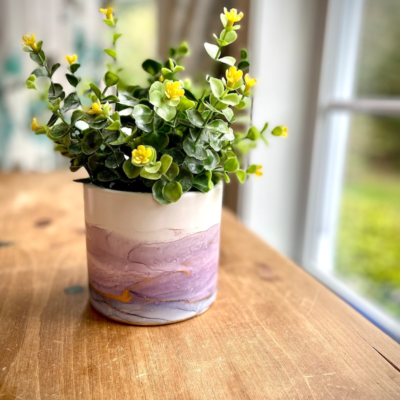 Pink Ceramic Planter - Etsy