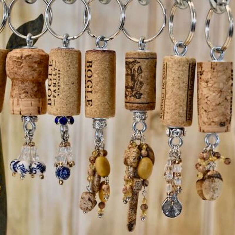 Wine Cork Keychain - Etsy