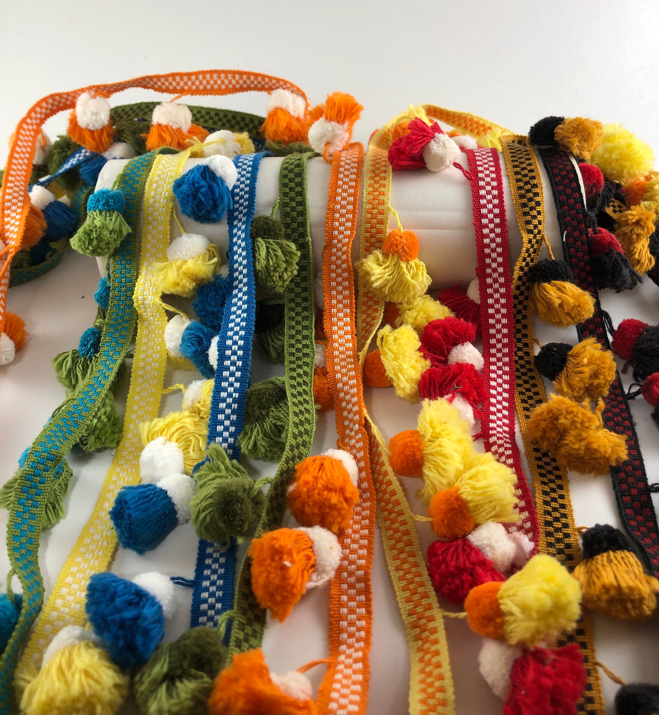 Embellishments Mod Vintage Pom Poms Ball Fringe 60s 70s New Old Stock ...