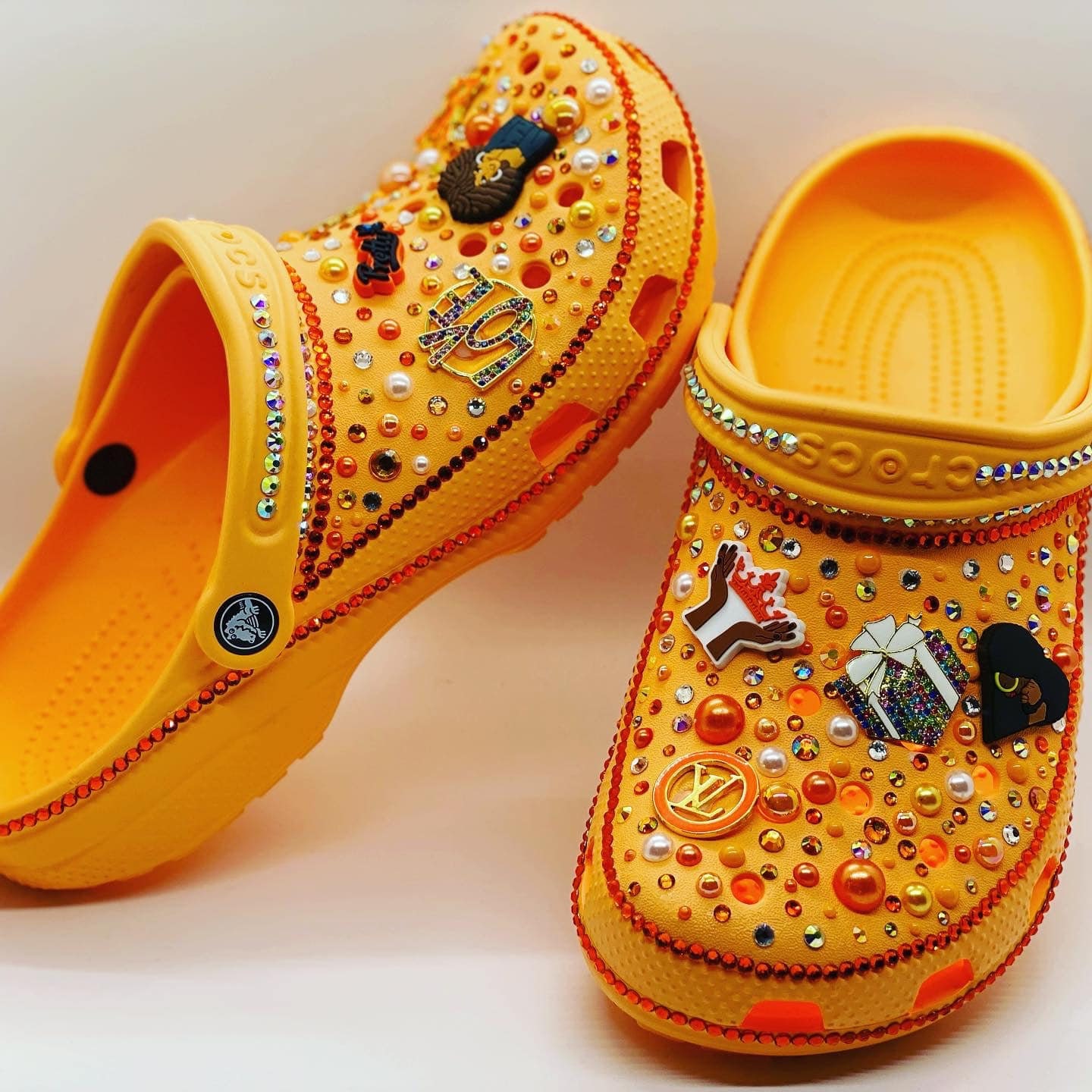 Light Orange Bling Crocs | Etsy