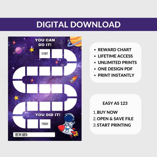 Galaxy Chore Chart Printable - Etsy