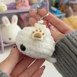 Crochet Mochi Cat Keychain - Etsy