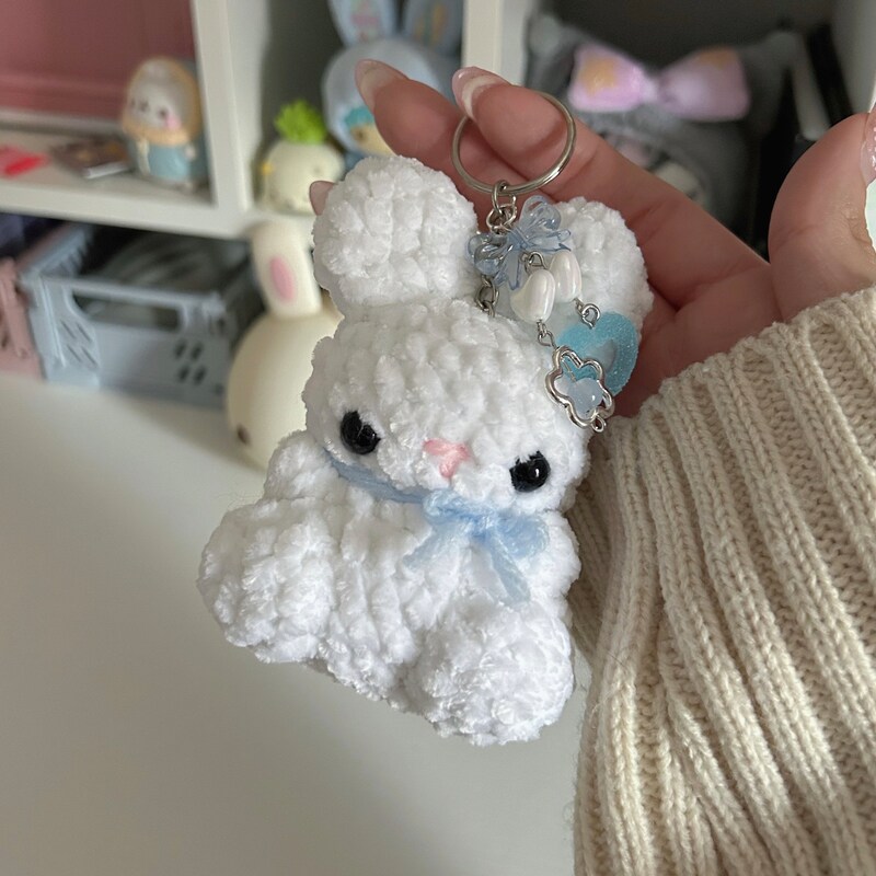 Bunny Keychain - Etsy