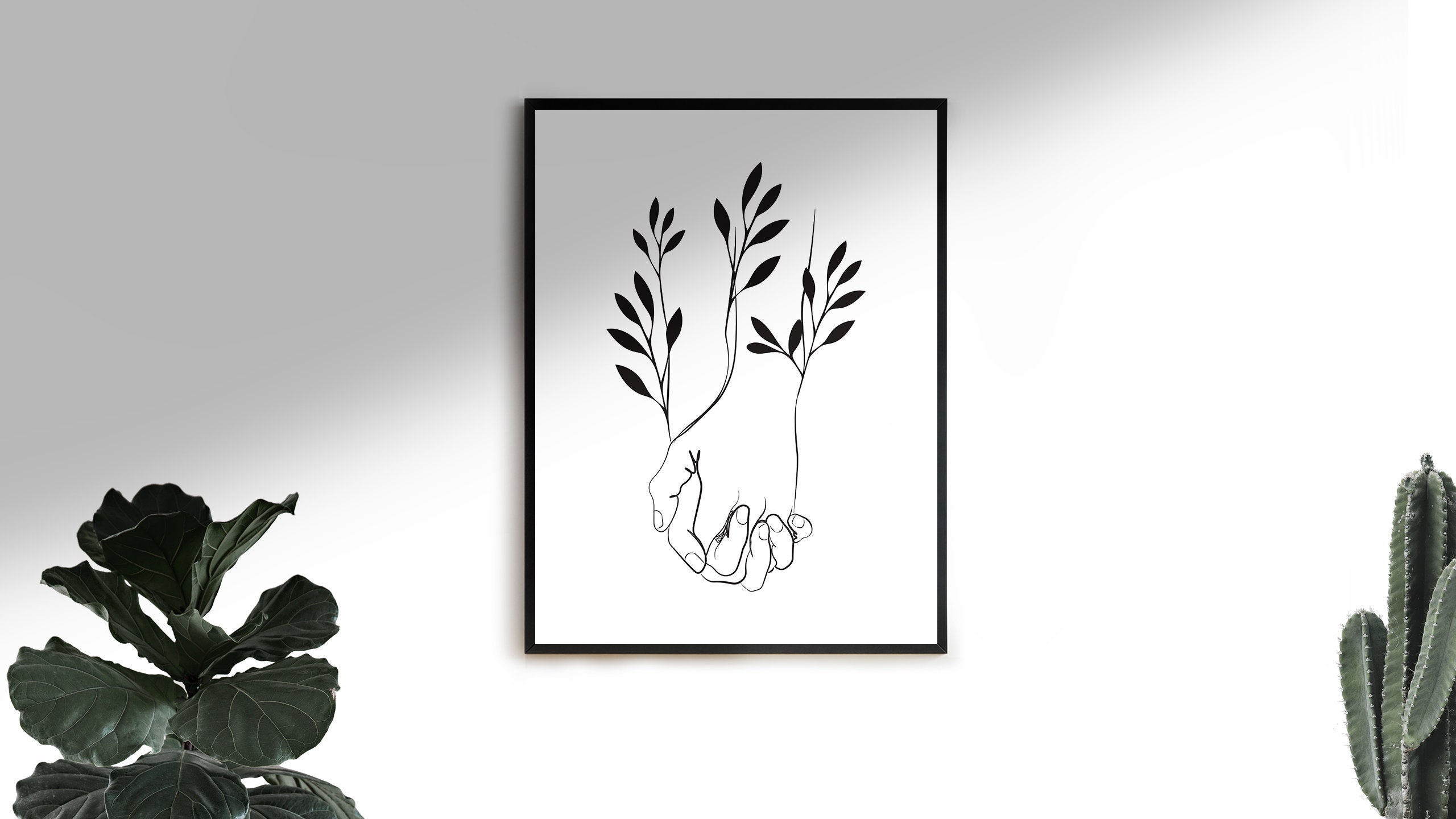 Holding Hands Line Drawing Wall Art - Etsy