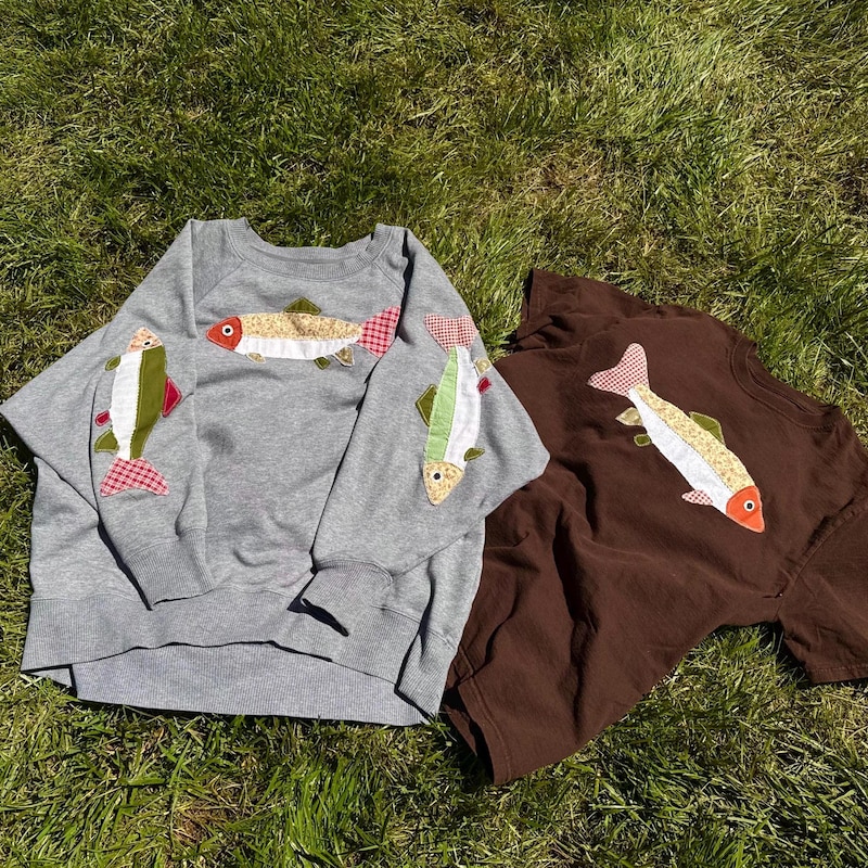 Upcycled Fish Sweater - Etsy