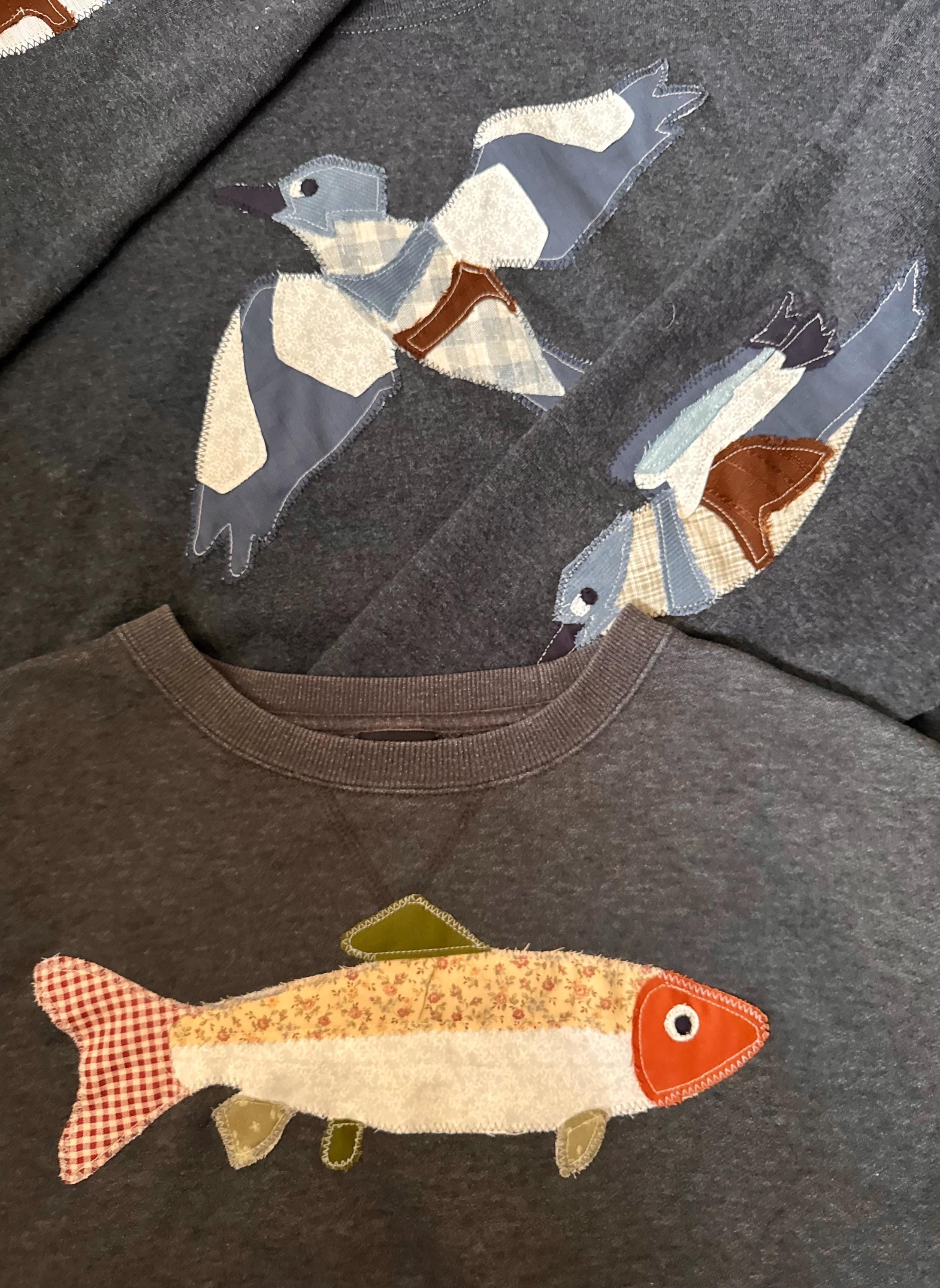 Sustainable Handmade Quilted Fish Sweatshirts (made to Order) - Etsy