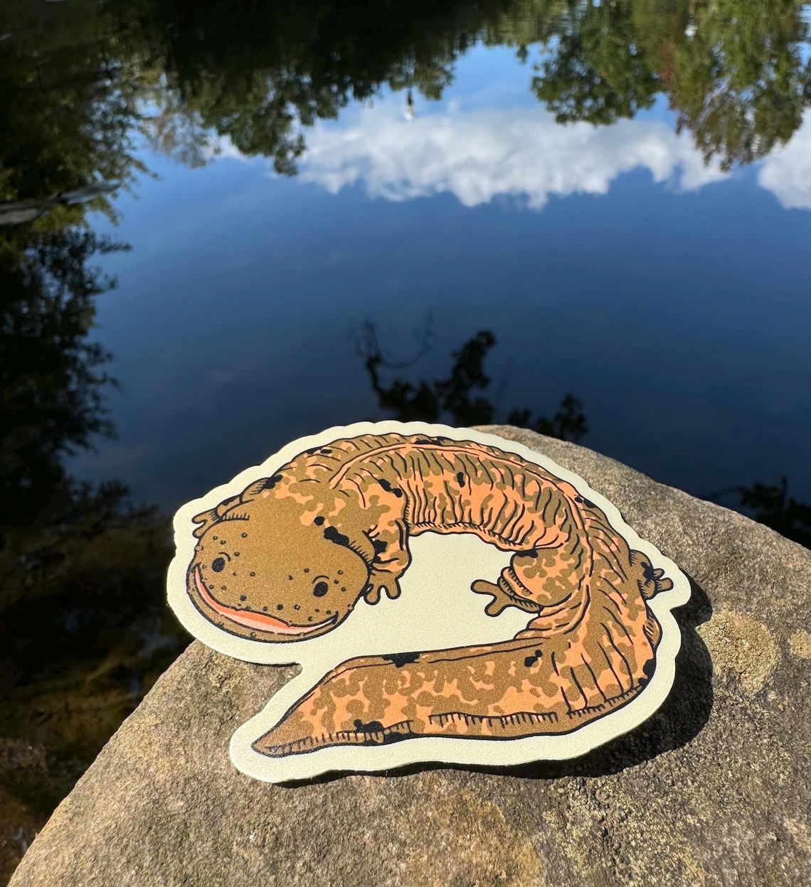 Eastern Hellbender Salamander Vinyl Dye-cut Sticker for Water Bottle ...