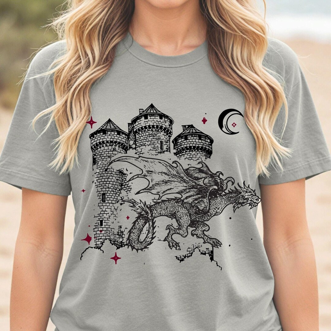 Medieval Dragon Vintage Graphic Unisex Softstyle T-shirt Castlecore ...