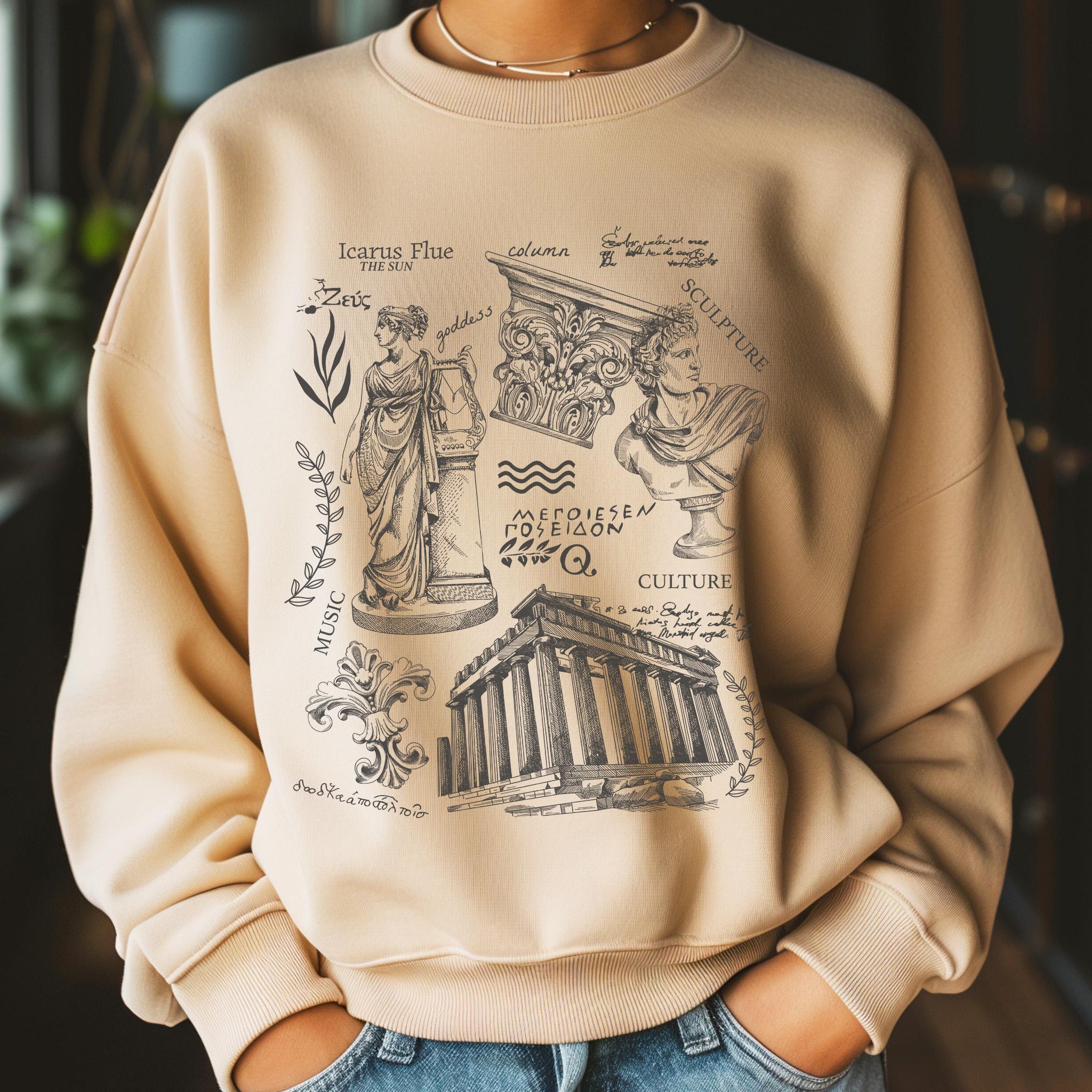 Greek Mythology Sweatshirt, Greek Gods, Greek Apparel, Goth Apparel ...