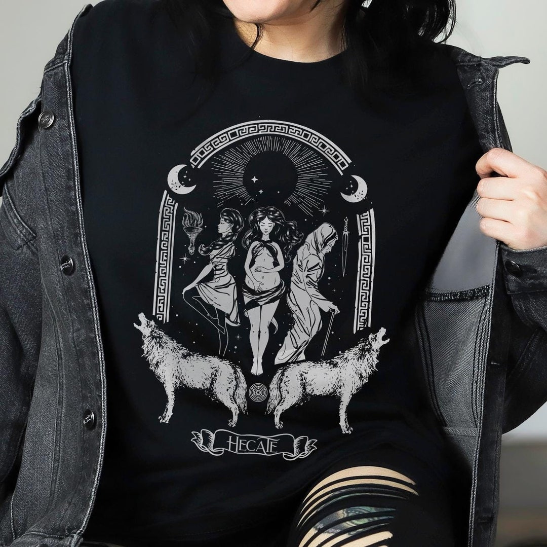 Hecate Shirt Hecate Hekate Greek Mythology Moon Goddess Mystical Shirt ...