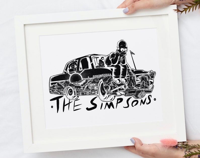 THE SIMPSONS welcome to Springfield A4 Poster Print - Etsy