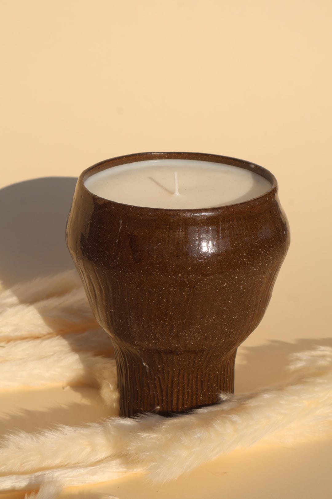 Sedona Candle: Black Clay Sculpture, Santal Scented - Etsy