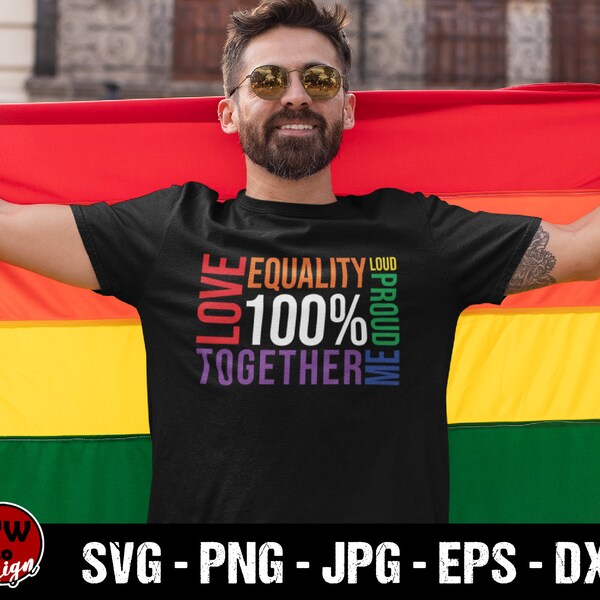 100% Pride Guy Svg - Etsy