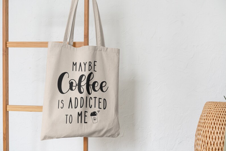 Maybe Coffee is Addicted to Me SVG Funny Coffee Svg Coffee - Etsy