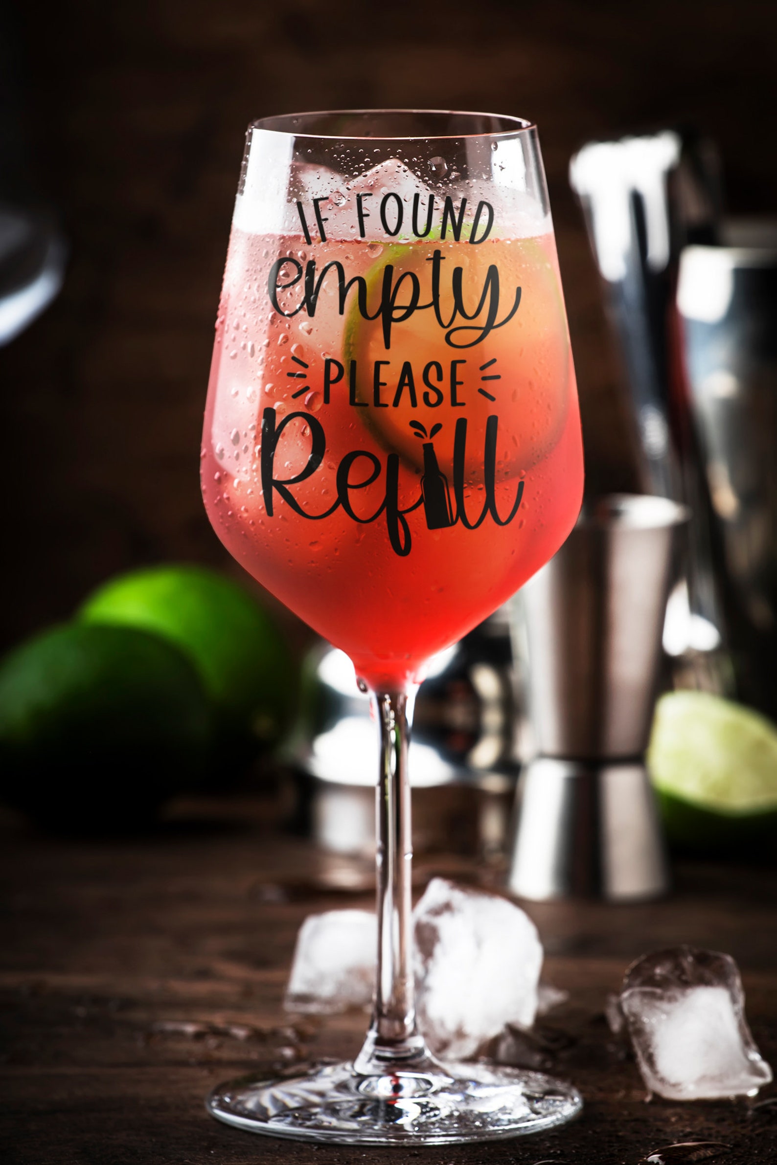 If Found Empty Please Refill Svg Wine Glass Svg Funny | Etsy