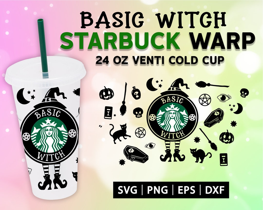 Starbucks Basic Witch Cup Svg, Halloween Witch Leg Starbucks Cup Svg, Full Wrap Witchcraft Svg ...