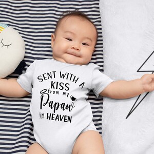 Sent With A Kiss From Papaw in Heaven Svg, Pawpaw is My Guardian Angel ...