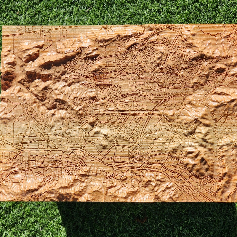 Topographical Map - Etsy