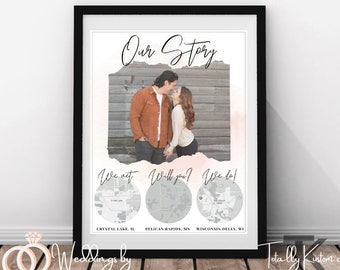 Custom Love Story Graphic, Our Love Story Digital Download Infographic ...