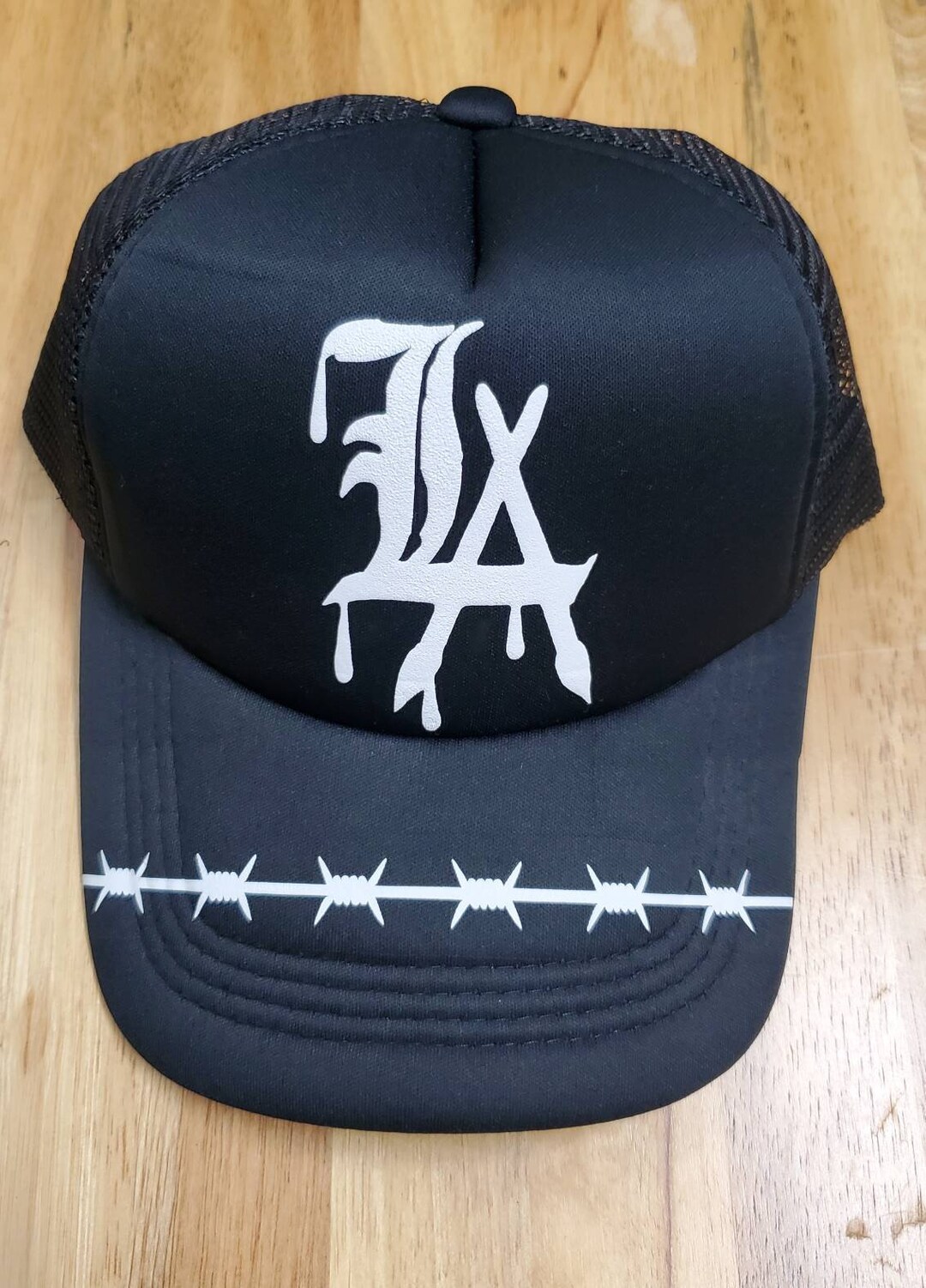 Barbed Wire Trucker Hat LA Trucker Hat - Etsy