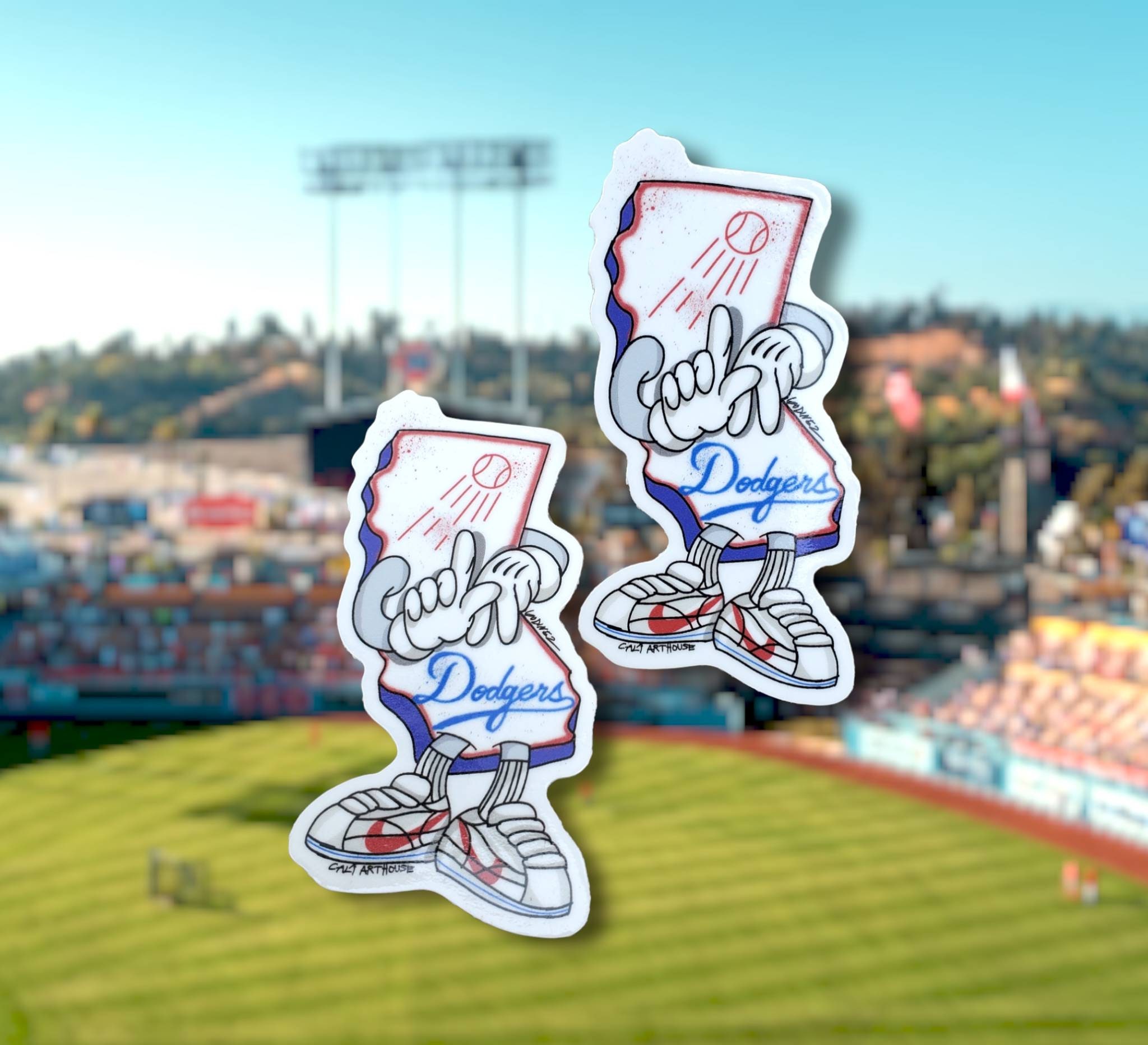 LA Dodgers Sticker Set of 2 Los Angeles Dodgers - Etsy