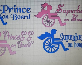 Princess on Board SVG/DXF Cut File, Instant Download, Handicapped ...