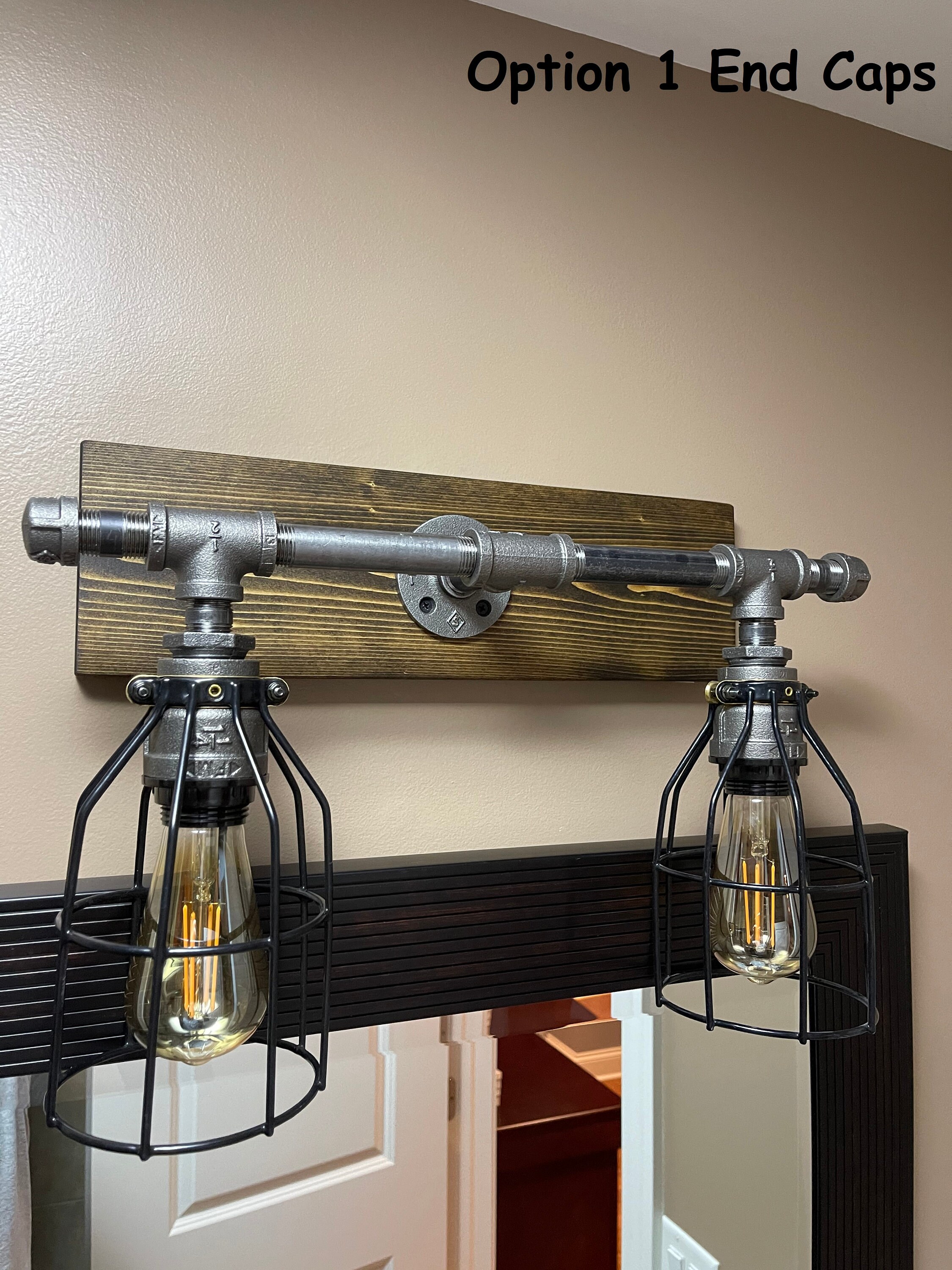 Iron Pipe Vanity Light - Etsy