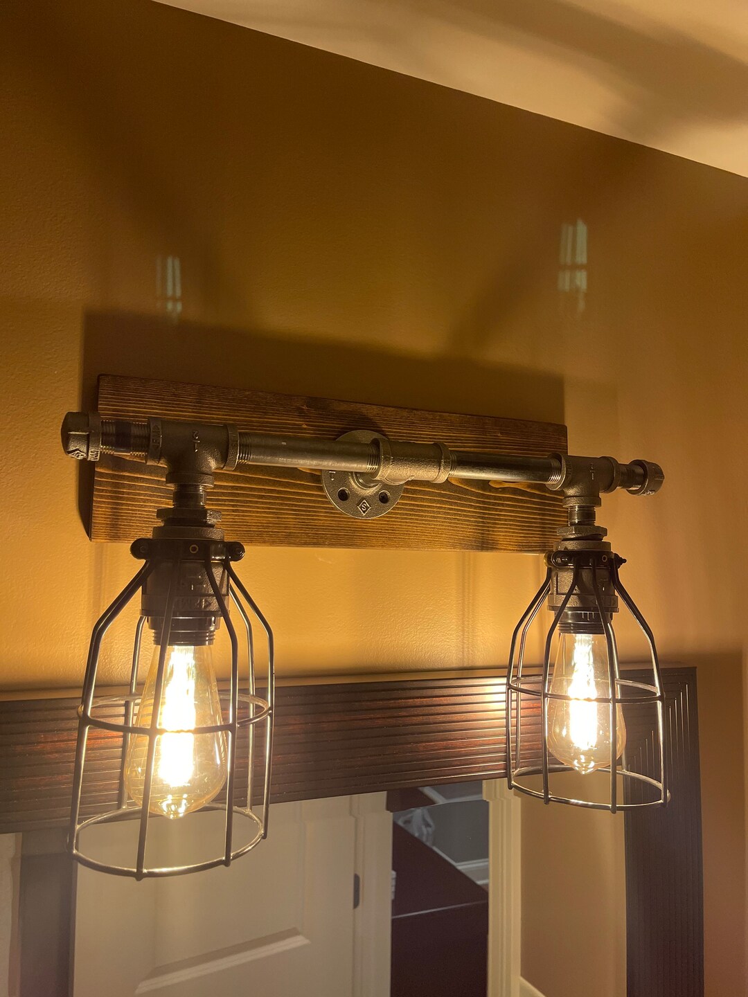 Iron Pipe Vanity Light - Etsy