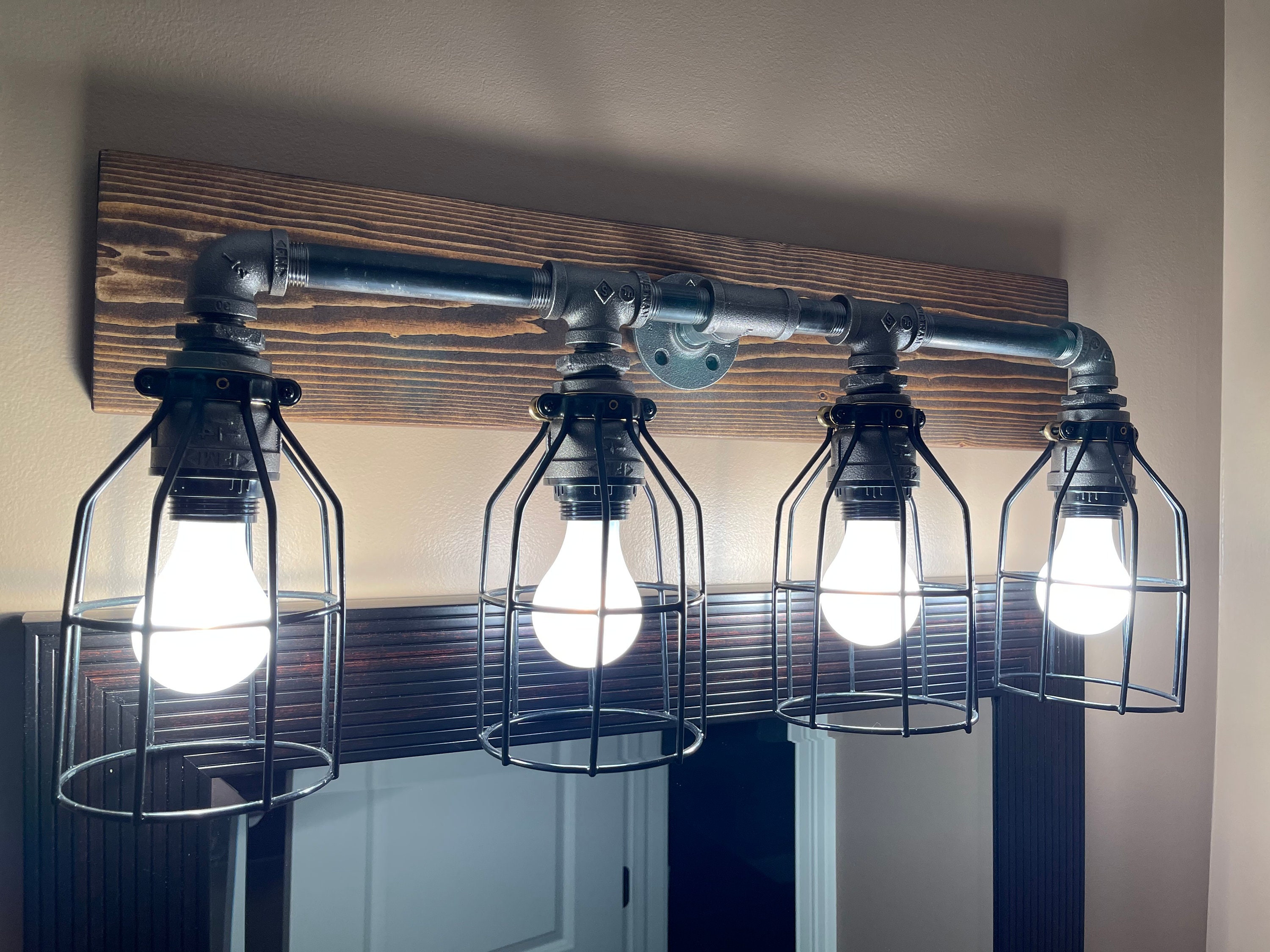 Iron Pipe Vanity Light - Etsy