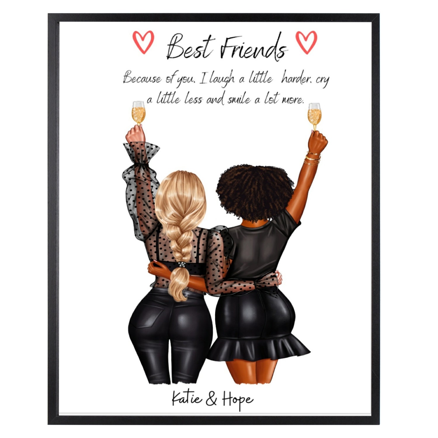 Personalised Best Friend printposter best friend gift | Etsy