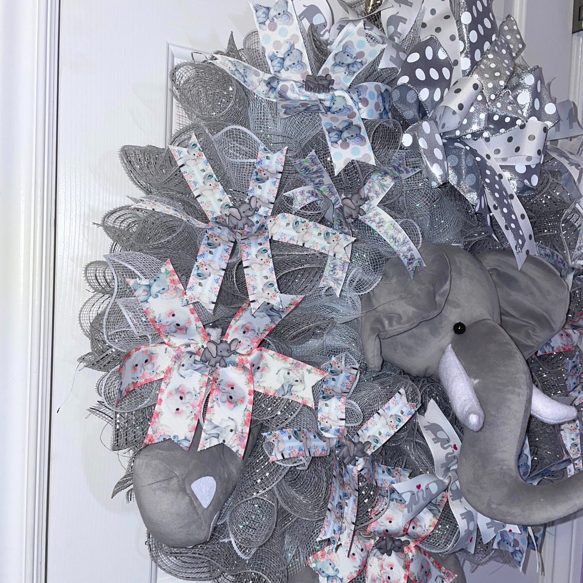 Elephant Wreath, Animal Wreath, Zoo Animal Wreath, Elephant Decor for ...