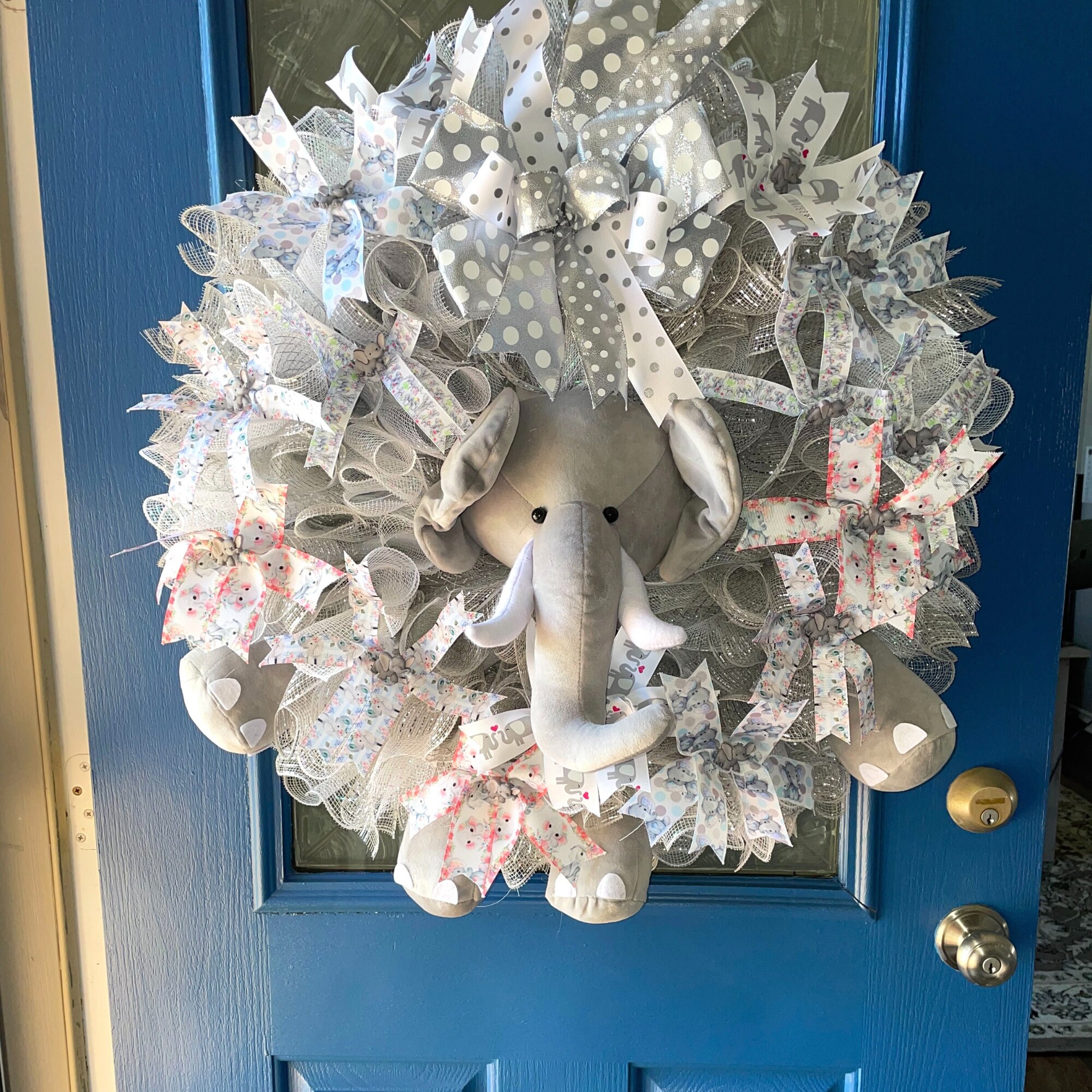 Elephant Wreath, Animal Wreath, Zoo Animal Wreath, Elephant Decor for ...