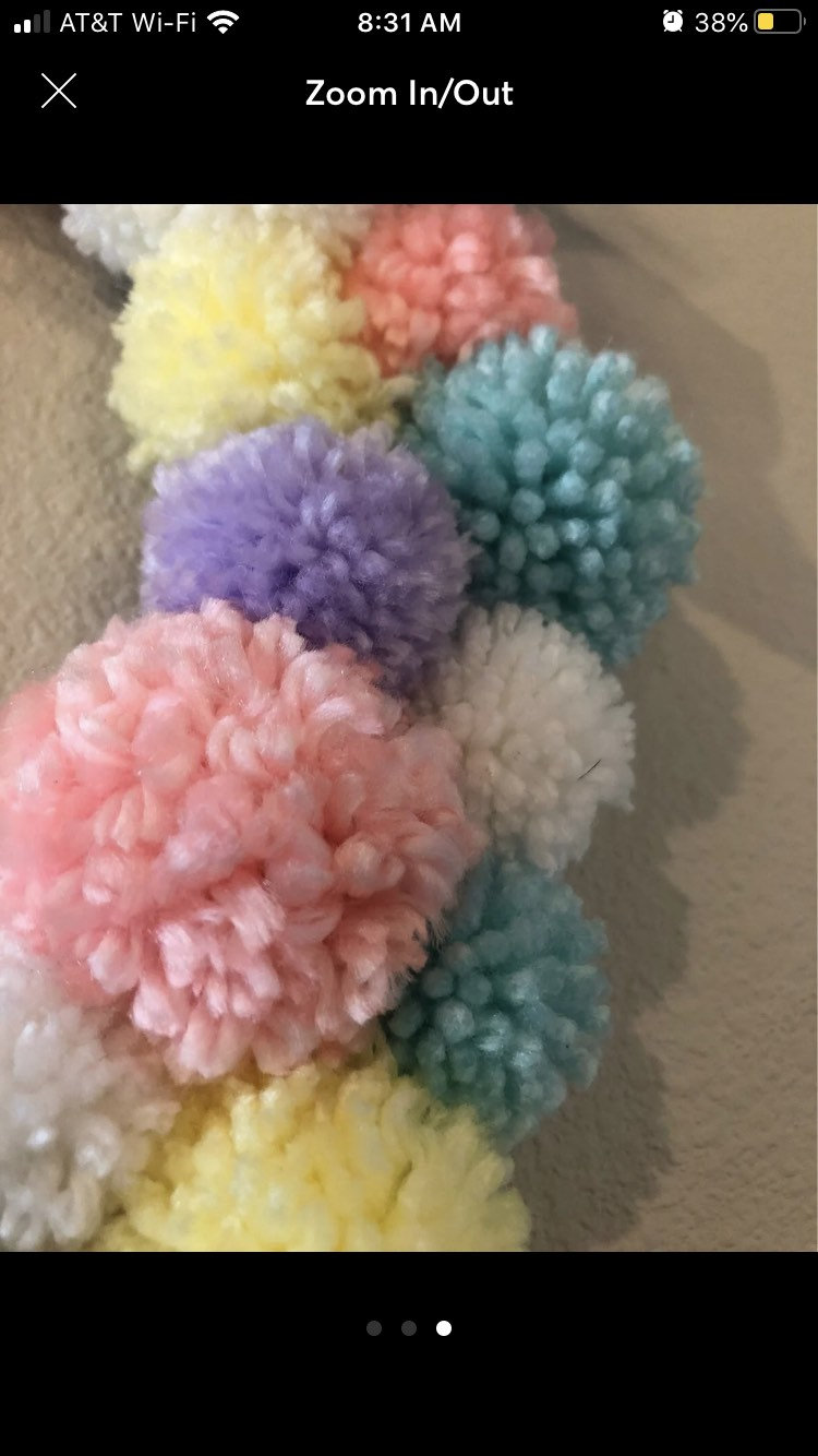 Easter Pom Pom Wreath - Etsy