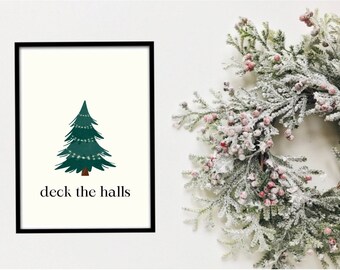 Printable Handprint Art Christmas Ornaments Deck the Halls Instant ...